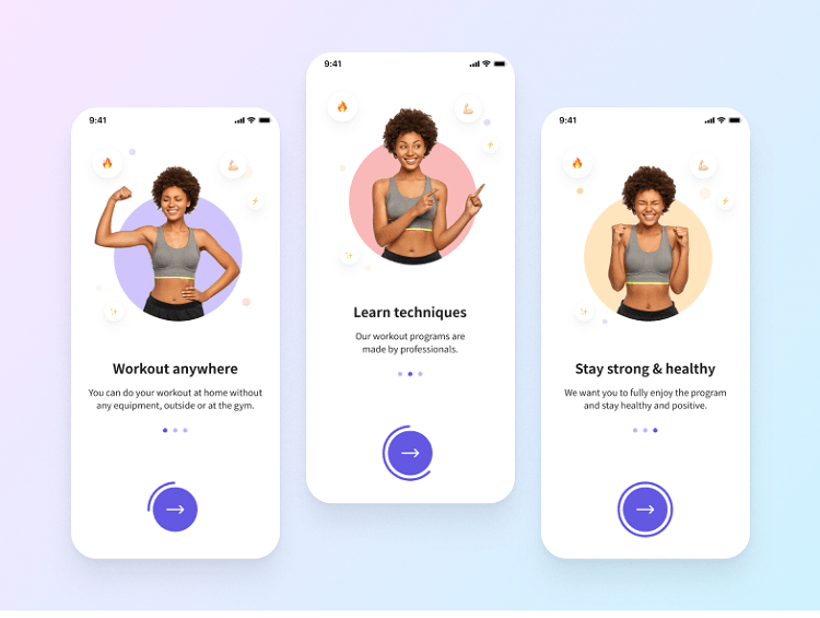 Creating a superb fitness app design: best practices - Business of Apps Creating a superb fitness app design: best practices - Business of Apps